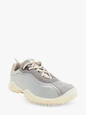 Miu Miu Nylon And Suede Sneakers With Embroidered Logo