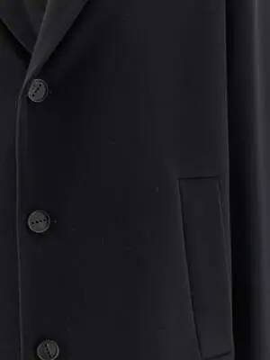 HEVO Virgin Sheep's Wool Coat - Black