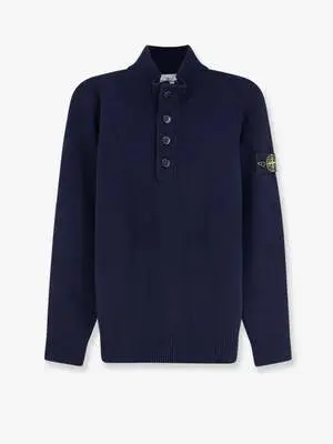 Stone Island Virgin Wool Blend Sweater - Blue