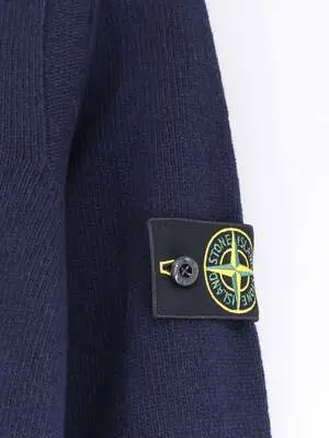 Stone Island Virgin Wool Blend Sweater - Blue