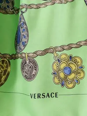 Versace Printed Silk Twill Mini Dress