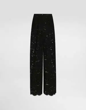 Dolce & Gabbana Cordonetto Lace Trousers Pants And Shorts - Black