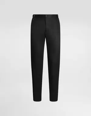 Dolce & Gabbana Cotton Gabardine Trousers - Black