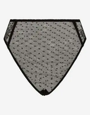 Dolce & Gabbana High-waisted Lace Briefs Underwear - Black