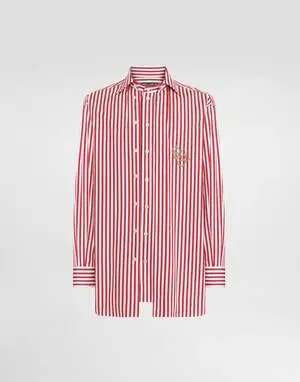 Dolce & Gabbana Striped Poplin Shirt Shirts - Multicolor