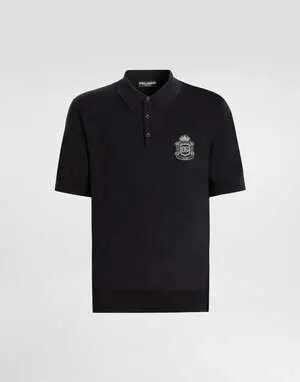 Dolce & Gabbana Cotton Polo Shirt Sweaters And Cardigans - Blue