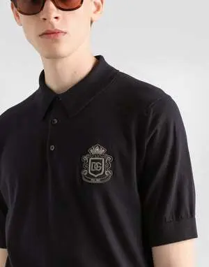 Dolce & Gabbana Cotton Polo Shirt Sweaters And Cardigans - Blue