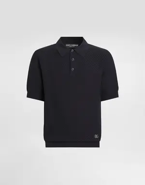 Dolce & Gabbana Cotton Polo Shirt Sweaters And Cardigans - Blue