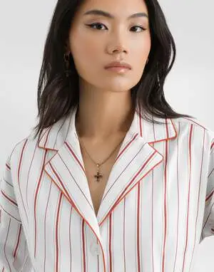 Dolce & Gabbana Striped Poplin Shirt Shirts And Tops Multi-colored