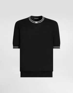Dolce & Gabbana Silk Pullover Sweaters And Cardigans - Black