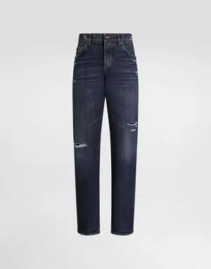 Dolce & Gabbana Loose Cotton Denim Jeans Denim Multi-colored - Multicolor