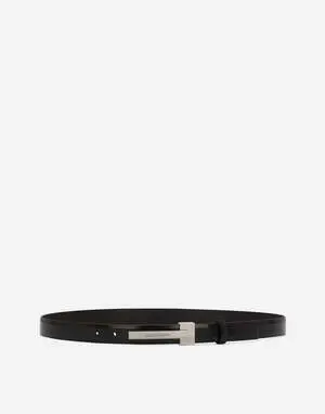 Dolce & Gabbana Brushed Calfskin Belt Belts Leather - Black