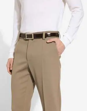 Dolce & Gabbana Brushed Calfskin Belt - Brown