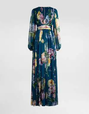 Dolce & Gabbana Peony-print Chiffon Dress Collection - Multicolor