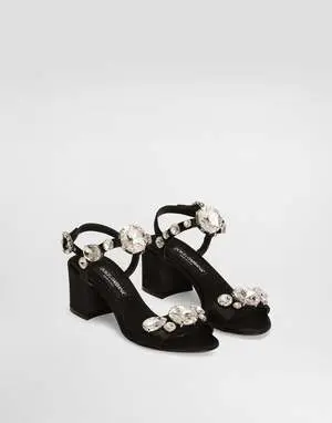 Dolce & Gabbana Embellished Satin Sandals