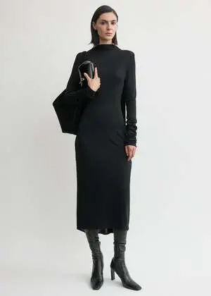 TOTEME Cocoon Cape Dress - Black