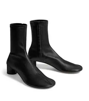 Bottega Veneta Leather Heeled Ankle Boots - Black