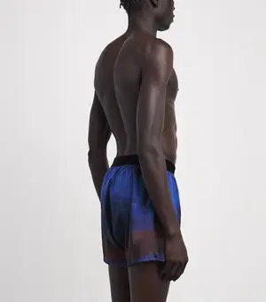 TOM FORD Stretch-silk Printed Boxer Shorts - Navy