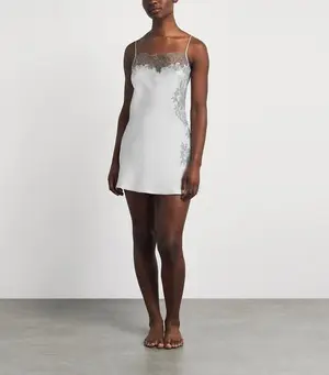 Carine Gilson Silk Lace Short Nightdress
