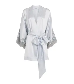 Carine Gilson Short Silk Cérès Robe - Silver