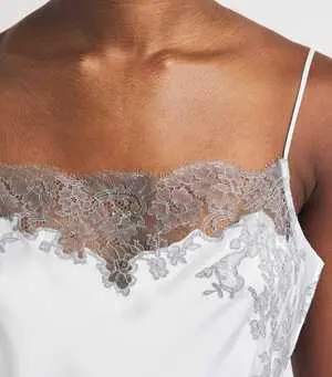 Carine Gilson Silk Lace Maxi Nightdress