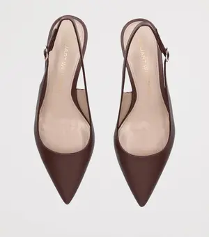 STUART WEITZMAN Leather Sculpt Slingback Pumps 35