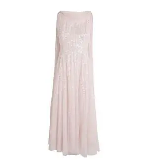 NEEDLE & THREAD Moonlight Sequin Maxi Dress - Pink