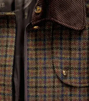 BLAZÉ MILANO Virgin Wool Check Jacket - Brown