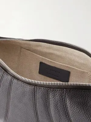 LEMAIRE Croissant Small Paneled Textured-leather Shoulder Bag - Brown