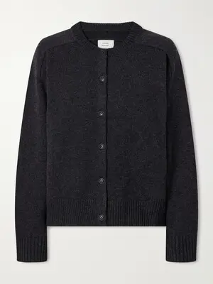Loulou De Saison Aidar Merino Wool And Cashmere-blend Cardigan - Gray