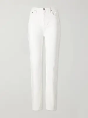 Loulou De Saison Jude Organic Mid-rise Straight-leg Jeans - Neutrals