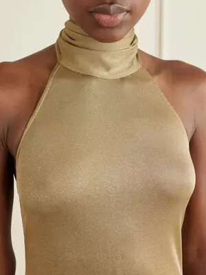 Ralph Lauren Kelsie Metallic Jersey Gown