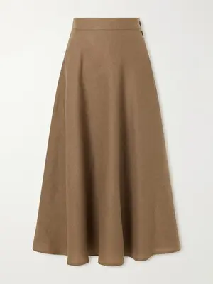 Ralph Lauren Kenzie Linen Maxi Skirt