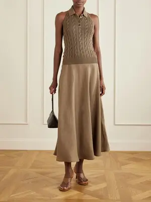 Ralph Lauren Kenzie Linen Maxi Skirt
