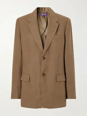 Ralph Lauren Marcy Single-breasted Linen Blazer
