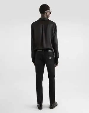 Dolce & Gabbana Silk Satin Martini-fit Shirt Shirts