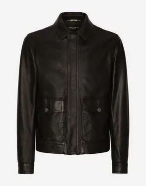 Dolce & Gabbana Leather Jacket Coats And Jackets Leather - Black