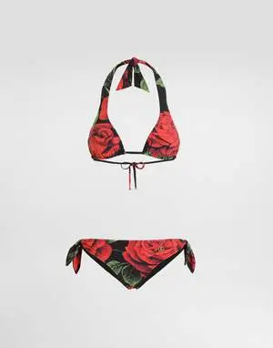 Dolce & Gabbana Triang Imb+slip Fioc Swimwear - Multicolor
