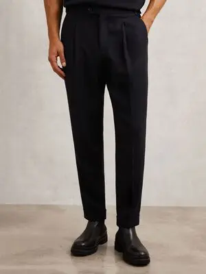 REISS Wool-blend Tailored Fit Cuffed Trousers