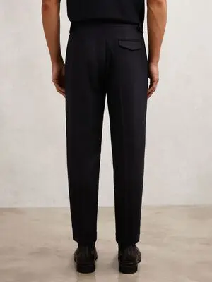 REISS Wool-blend Tailored Fit Cuffed Trousers