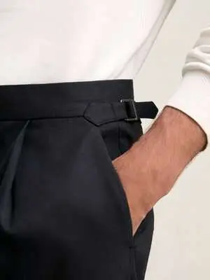 REISS Tailored-fit Herringbone Trousers
