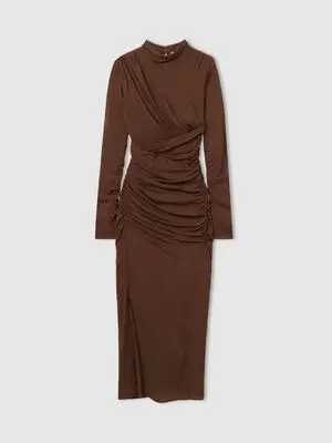 REISS Ruched Midi Dress