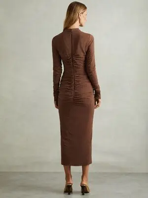 REISS Ruched Midi Dress