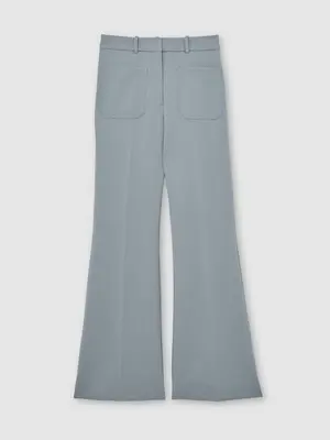 REISS Twill Patch-pocket Flared Trousers