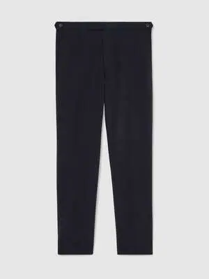 REISS Tailored-fit Brushed Twill Trousers