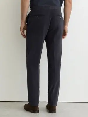 REISS Tailored-fit Brushed Twill Trousers