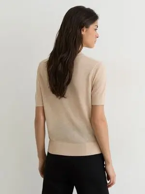 REISS Seren Short-sleeve V-neck Cardigan