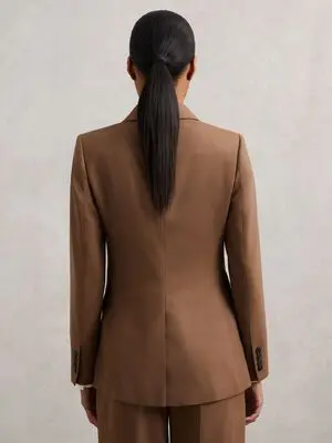 REISS Wool-blend Double-breasted Suit Blazer