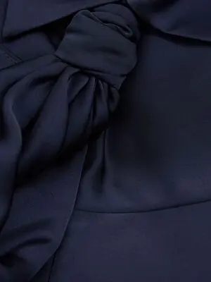 Halston Satin Halter Neck Maxi Dress