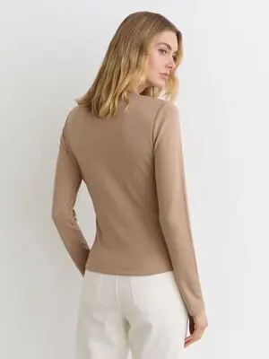 REISS Jersey Long-sleeve Henley Top